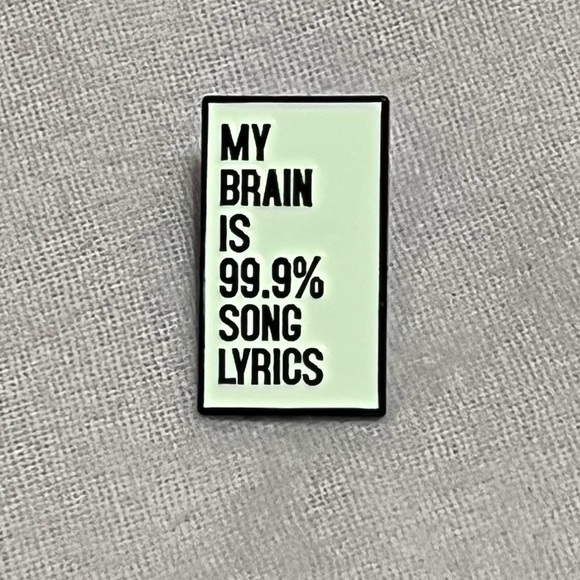 Jewelry | Enamel Pin My Brain Is 999 Song Lyrics Pin Gift Funny New ...